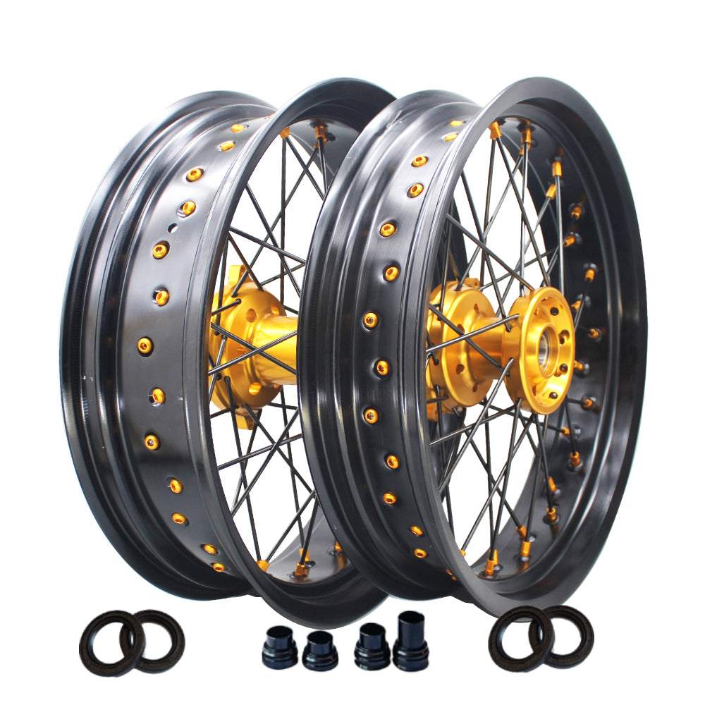 Customizable 17 Inch 36 Spoke Balck Rim SM Supermoto Wheels for SUZUKI ...