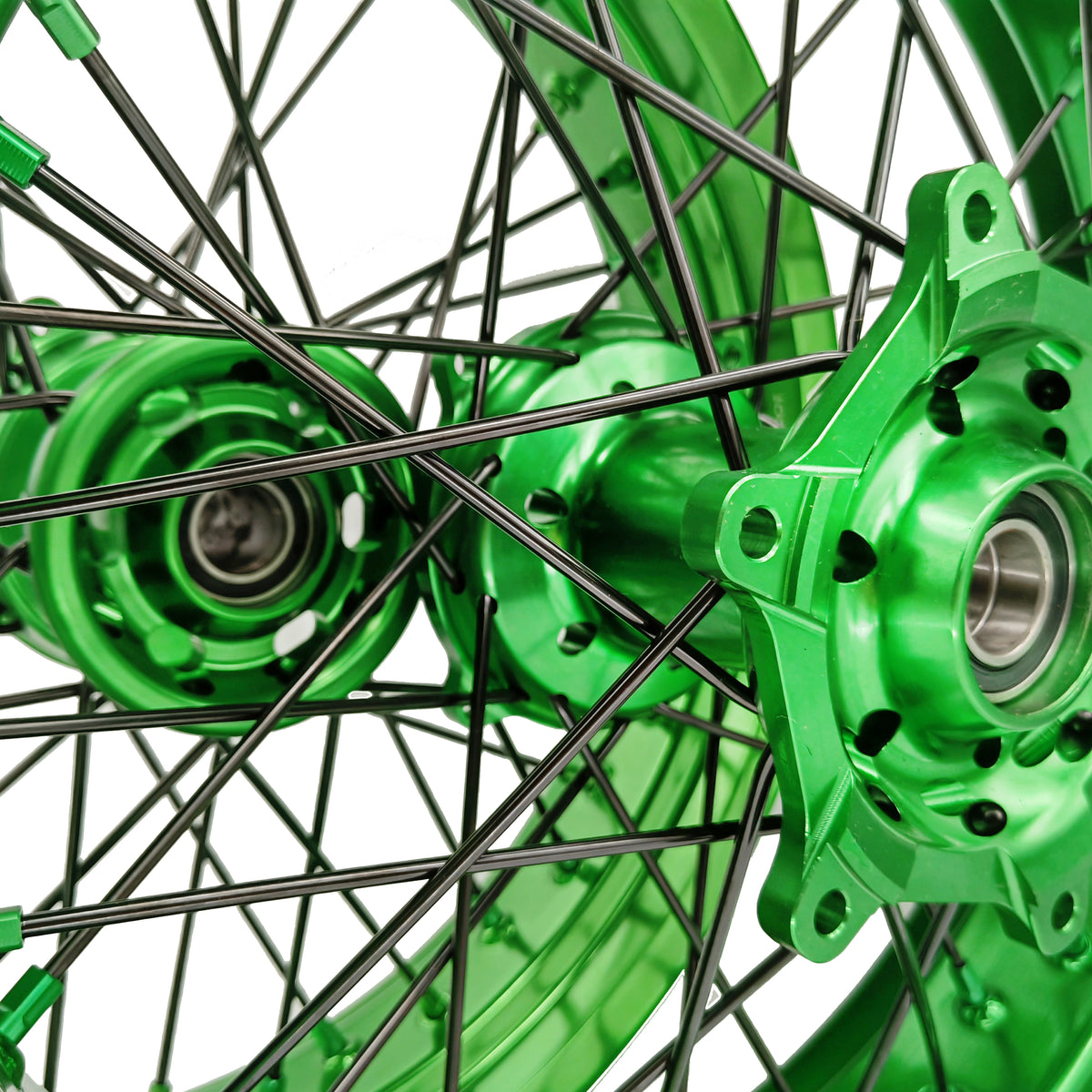 Customizable 17 Inch 36 Spoke Green Rim SM Supermoto Wheels for KAWASA ...
